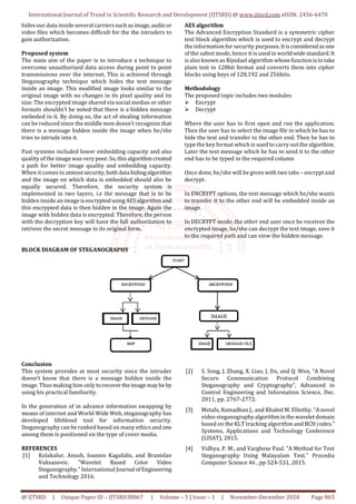 Secure Message Transmission using Image Steganography on Desktop Based | PDF