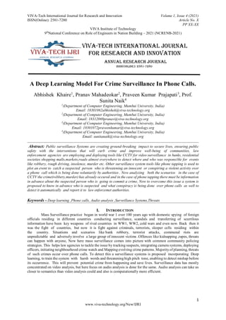 A Deep Learning Model For Crime Surveillance In Phone Calls. | PDF