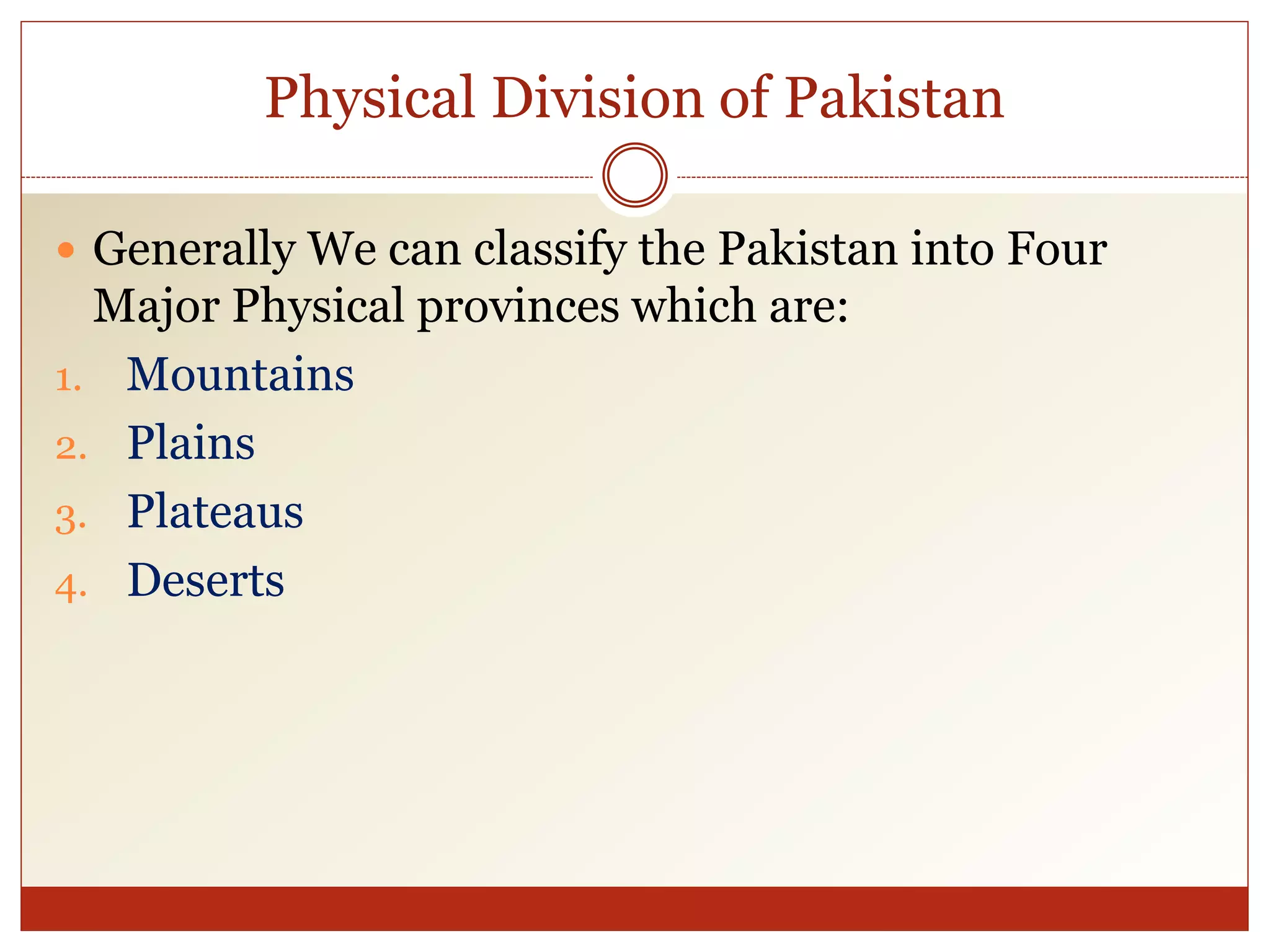 Physical Features Of Pakistan | PPTX