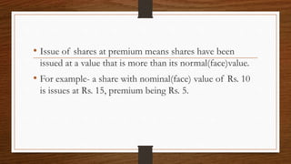 Company Accounts - Accounting For Share Capital | PPTX