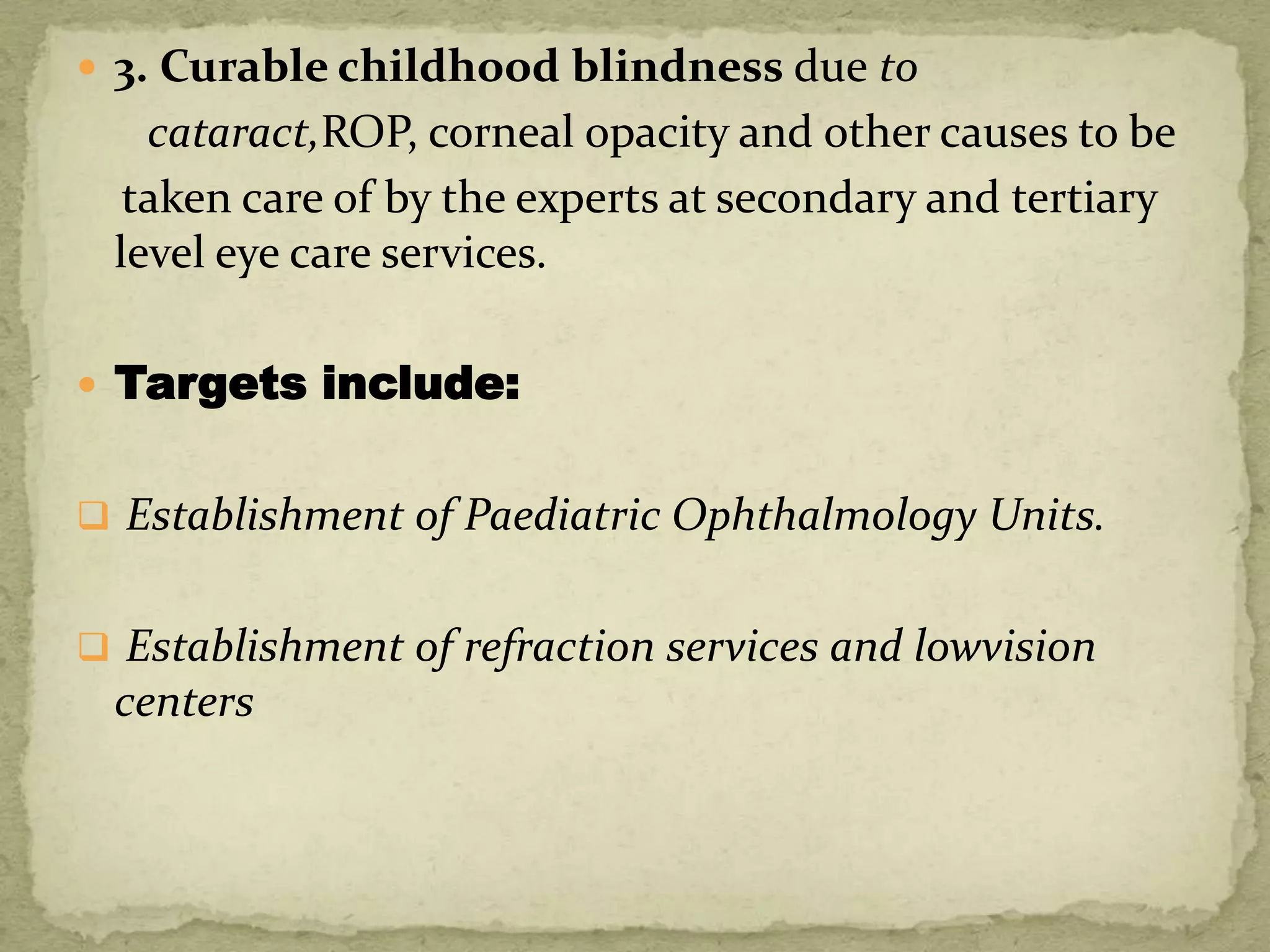NATIONAL PROGRAMME FOR CONTROL OF BLINDNESS | PPTX