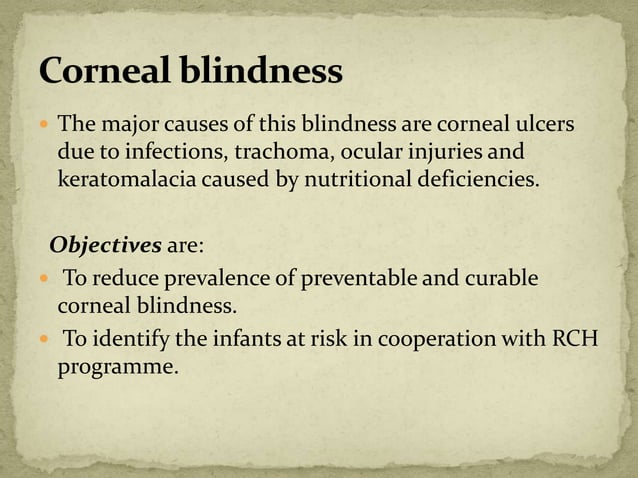 NATIONAL PROGRAMME FOR CONTROL OF BLINDNESS | PPTX