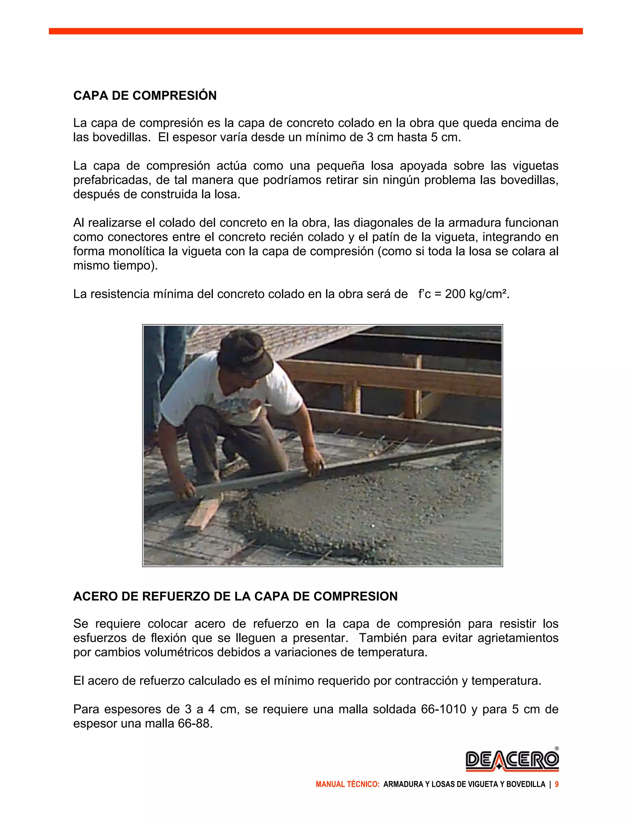armadura y_losas_de_vigueta_manual_tecnico_deacero | PDF