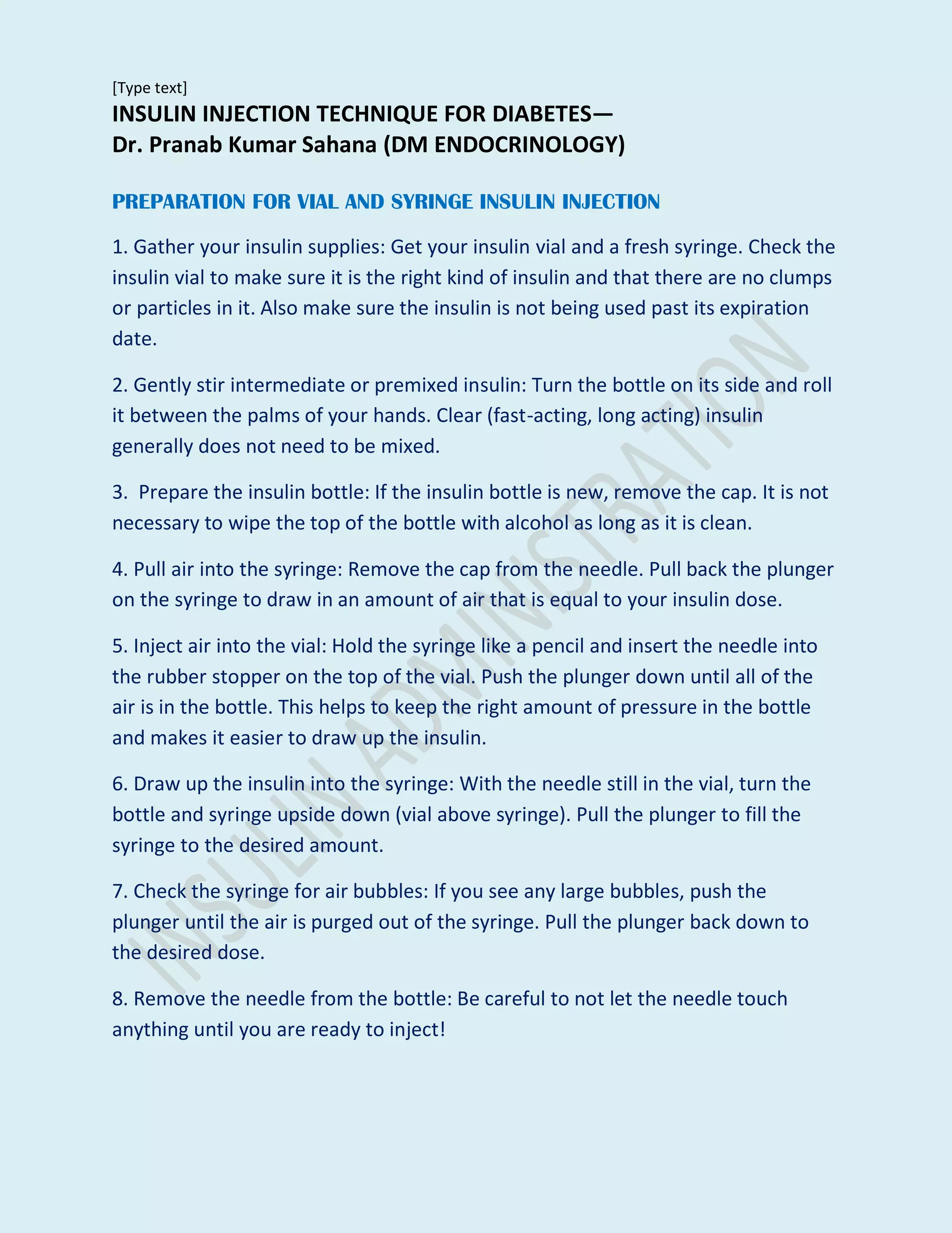 1592880638275 insulin injection technique | PDF
