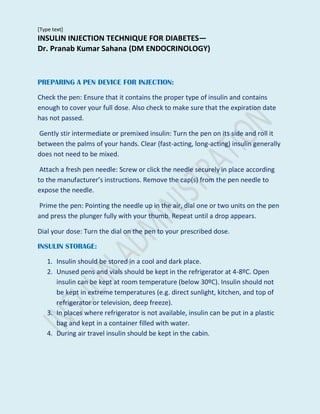1592880638275 insulin injection technique | PDF