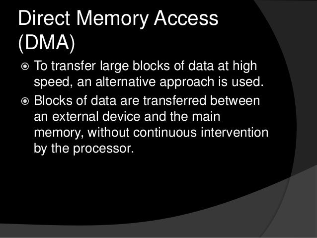 DMA Versus Polling or Interrupt Driven I/O DMA Versus Polling or Interrupt Driven I/O