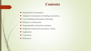automation in construction | PPTX