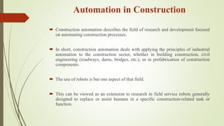 automation in construction | PPTX