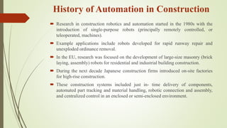 automation in construction | PPTX