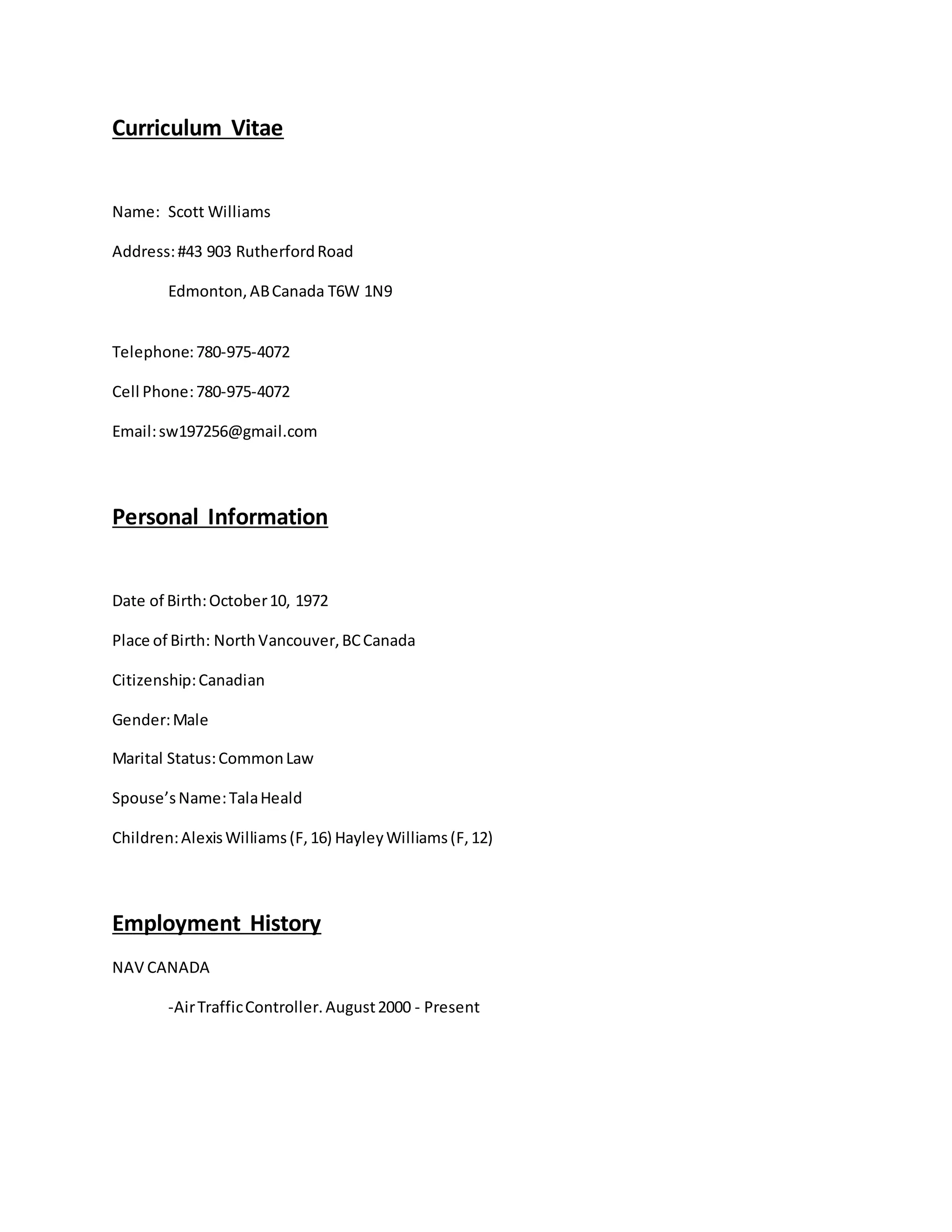 Curriculum Vitae 2015 | PDF