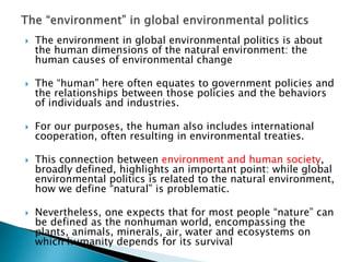 Global Environment Politics | PPTX