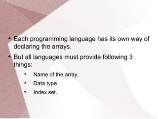 arrays | PPT