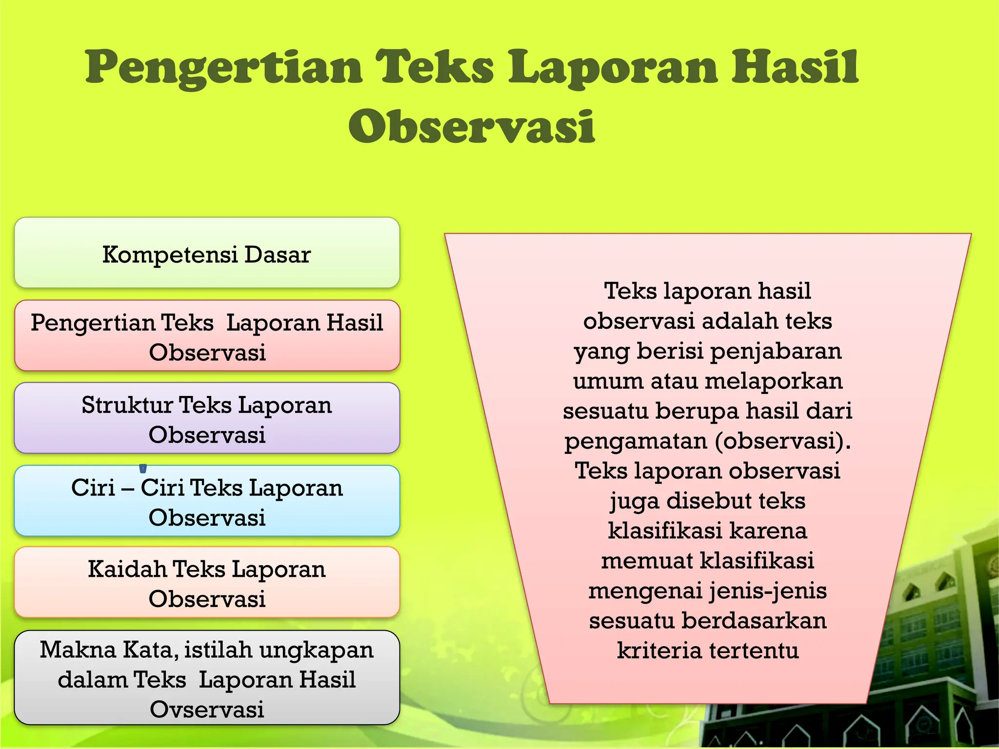 MATERI AJAR TEKS LAPORAN HASIL OBSERVASI.ppt