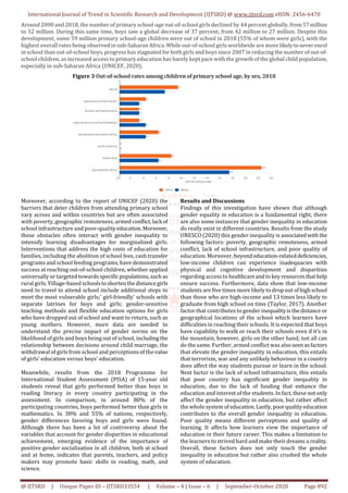 Gender Inequalities in the Context of Basic Education A Literature ...