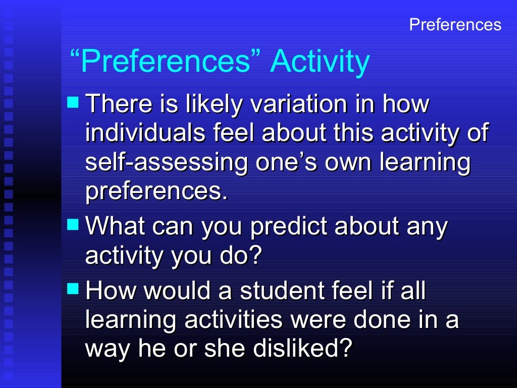 Learning preferences