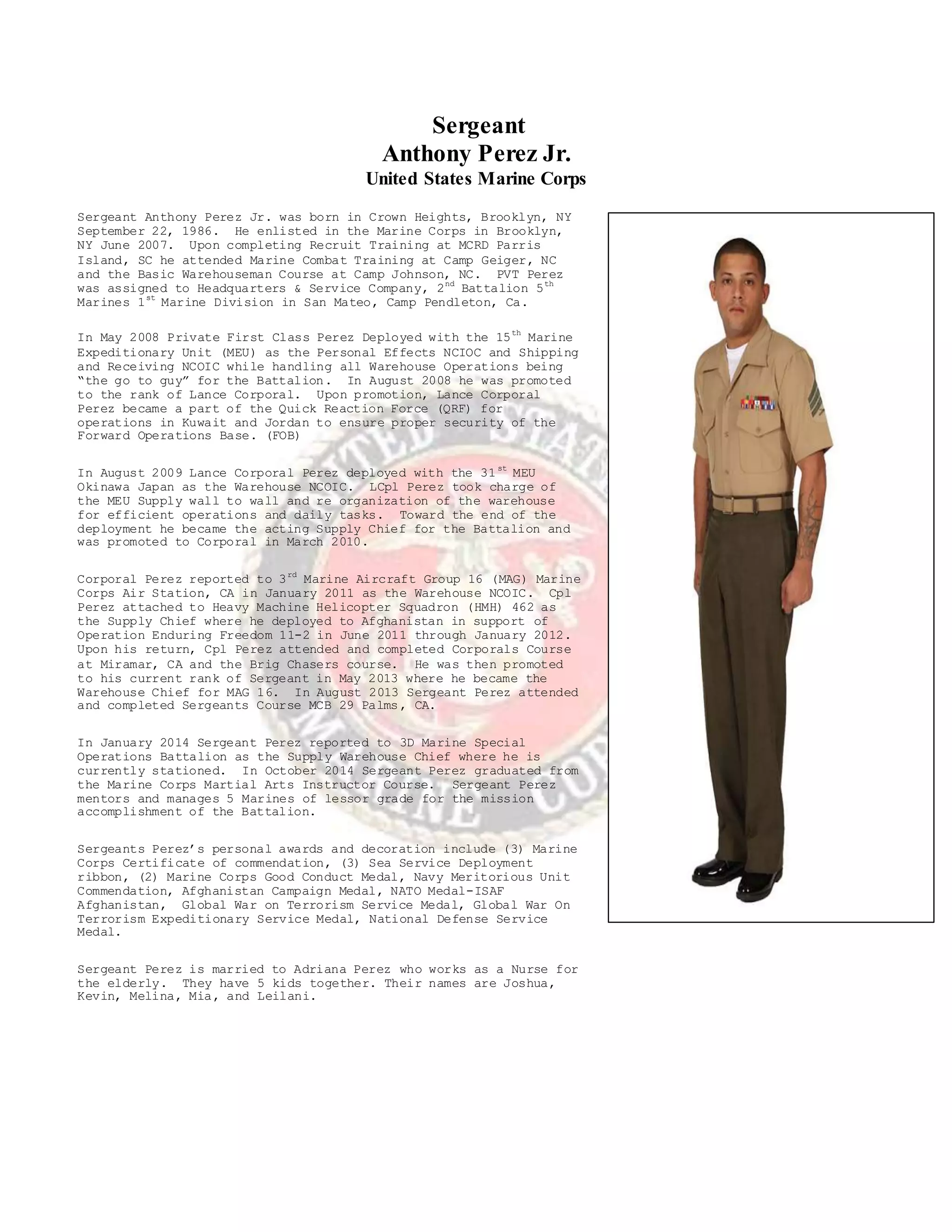 Bio Sgt Perez | DOCX