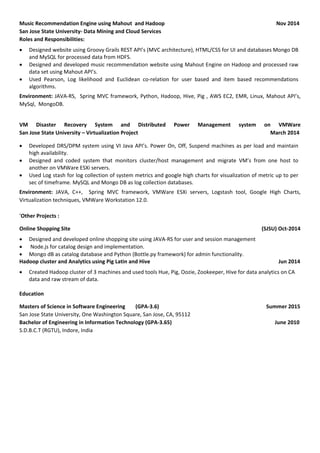 Avi Jain - Resume Descriptive 2015 | PDF