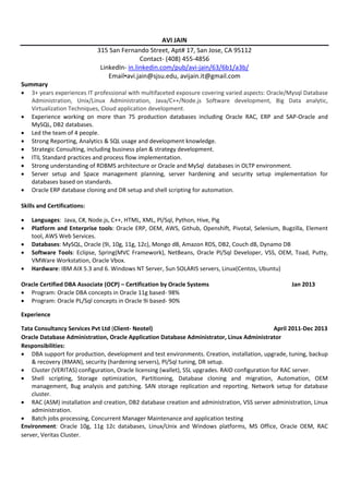 Avi Jain - Resume Descriptive 2015 | PDF