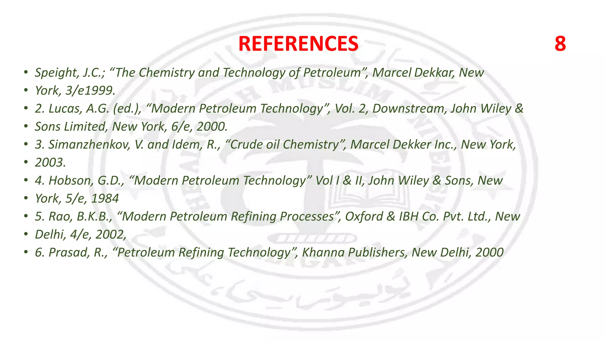 METAL IMPURITIES IN CRUDE OIL | PPTX