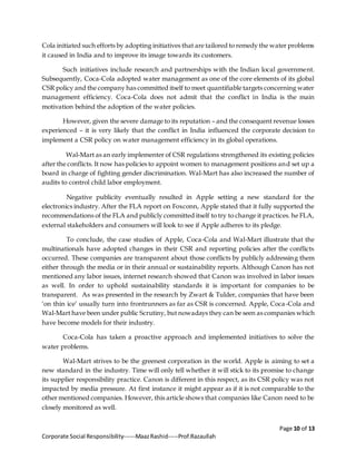 Assignment CSR and Marketing Approaches | DOCX