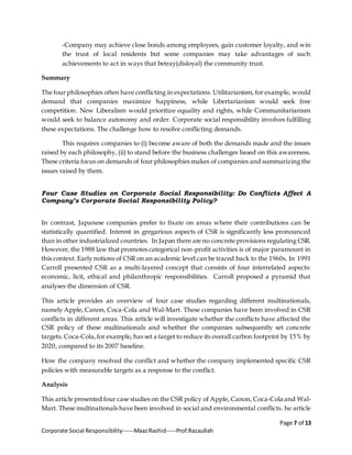 Assignment CSR and Marketing Approaches | DOCX