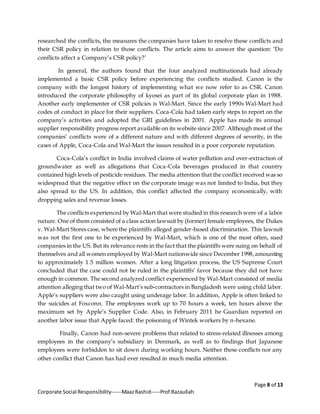 Assignment CSR and Marketing Approaches | DOCX