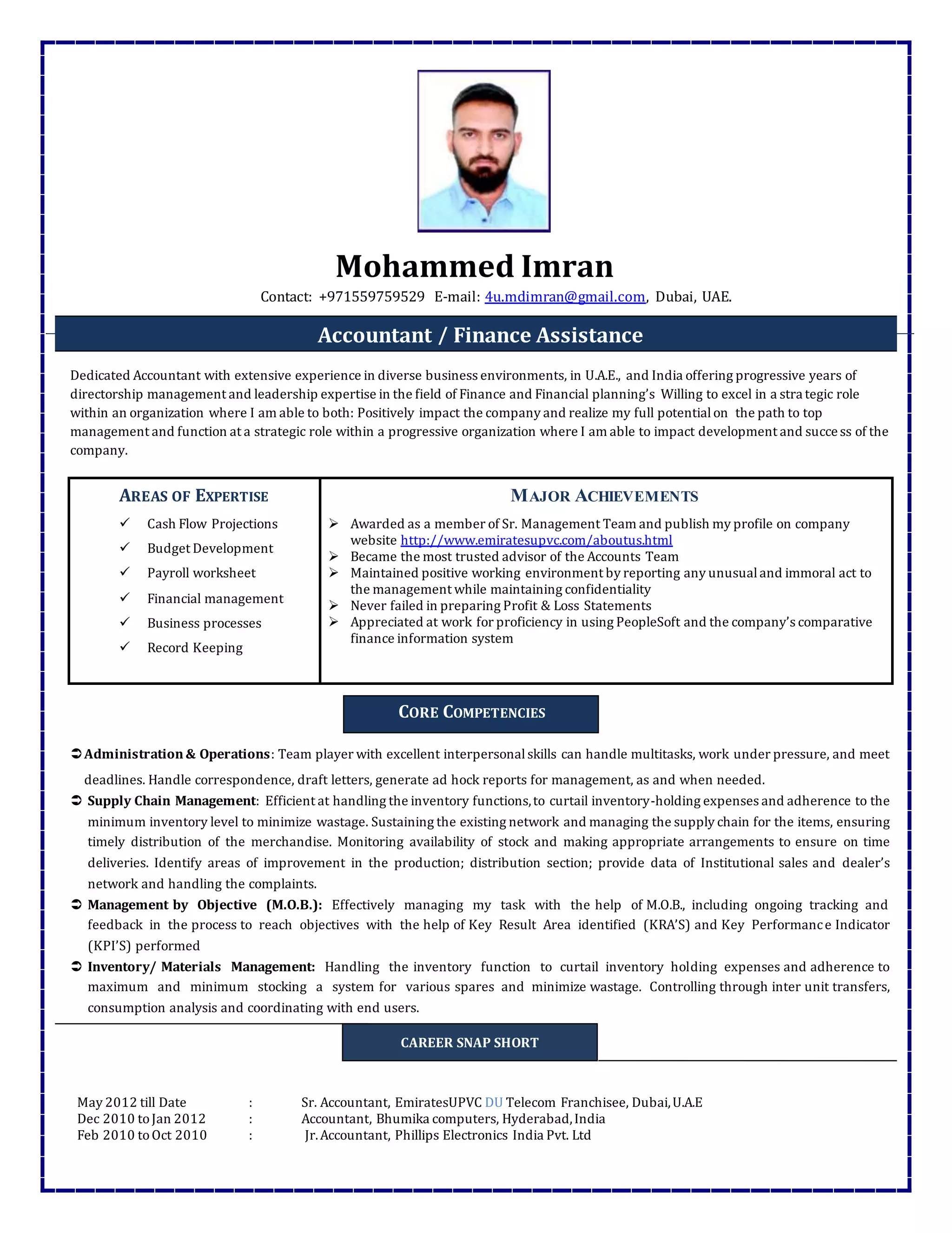 Mohammed Imran CV | DOCX