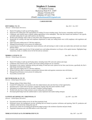 StephenLennonresume2016 | PDF