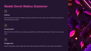 Analisis deret waktu-Time series forecasting | PPTX