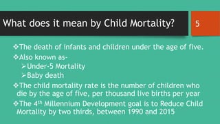 PBH101 Group Presentation on MGD-4 Reduce Child Mortality | PPT