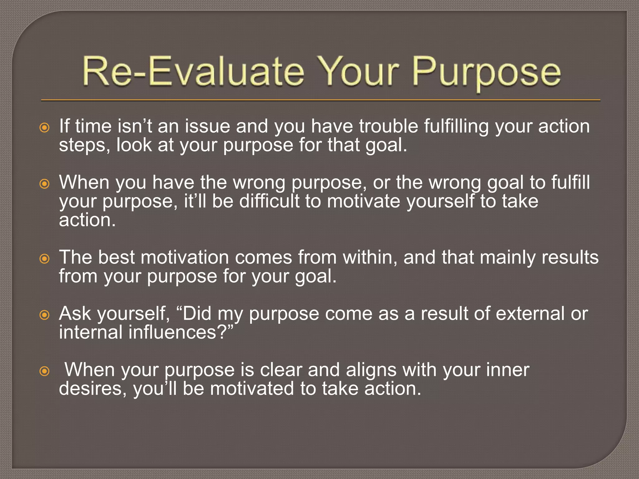 Adjust as you pursue your goals | PPT