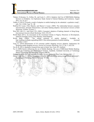 Adoption triggers and barriers of mobile banking services in nigeria | PDF