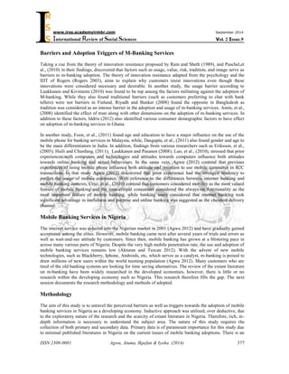 Adoption triggers and barriers of mobile banking services in nigeria | PDF