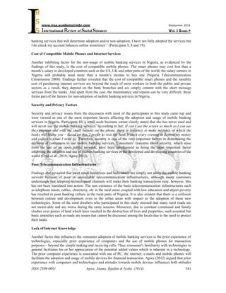 Adoption triggers and barriers of mobile banking services in nigeria | PDF