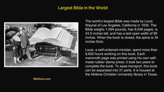 15 Amazing Facts About the Bible | PPTX