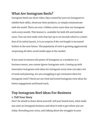 15 Amazing Instagram Reels Ideas For Your Business.pdf