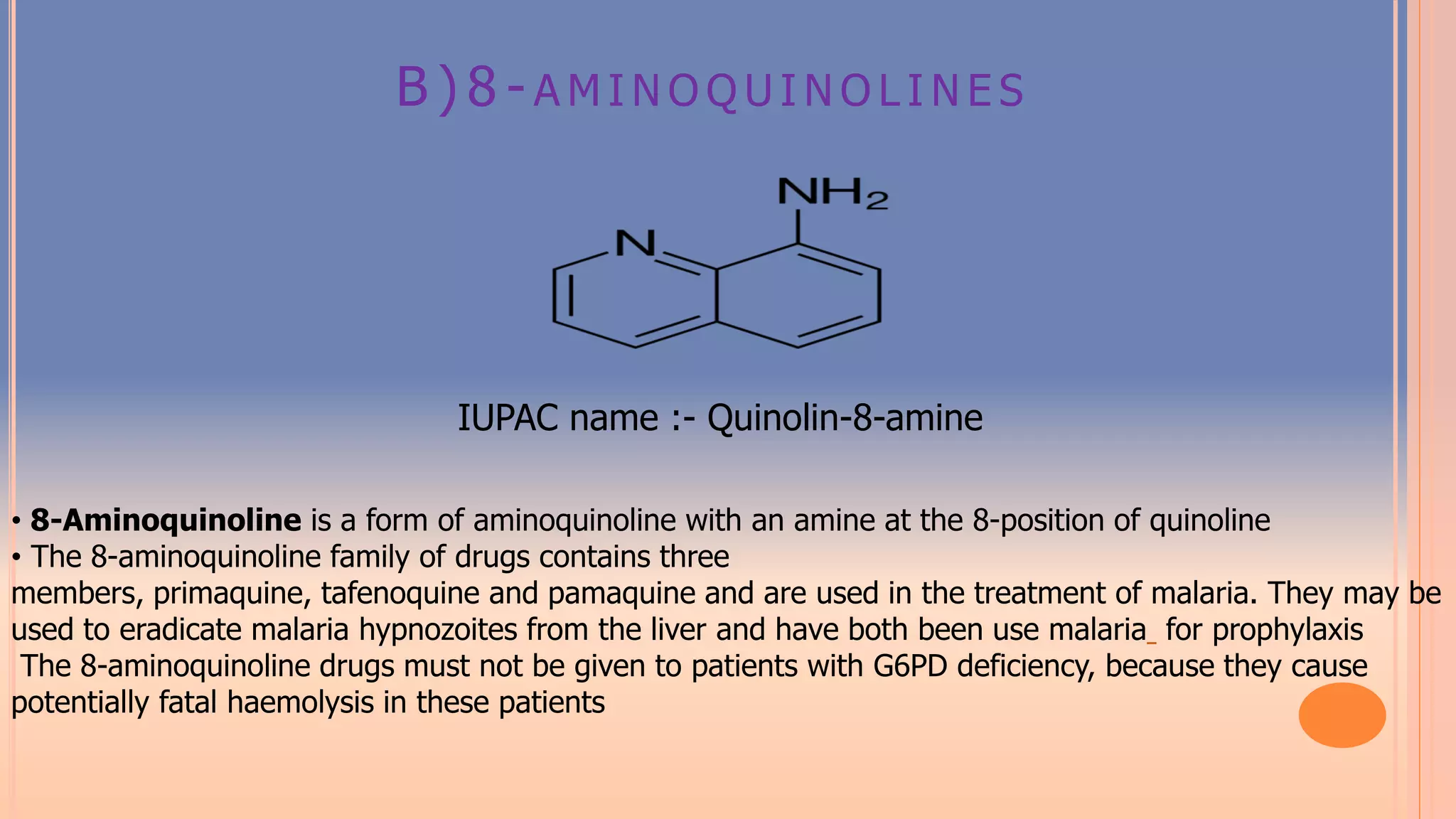 ANTI-MALARIAL DRUGS AND ANALOGUES | PPTX