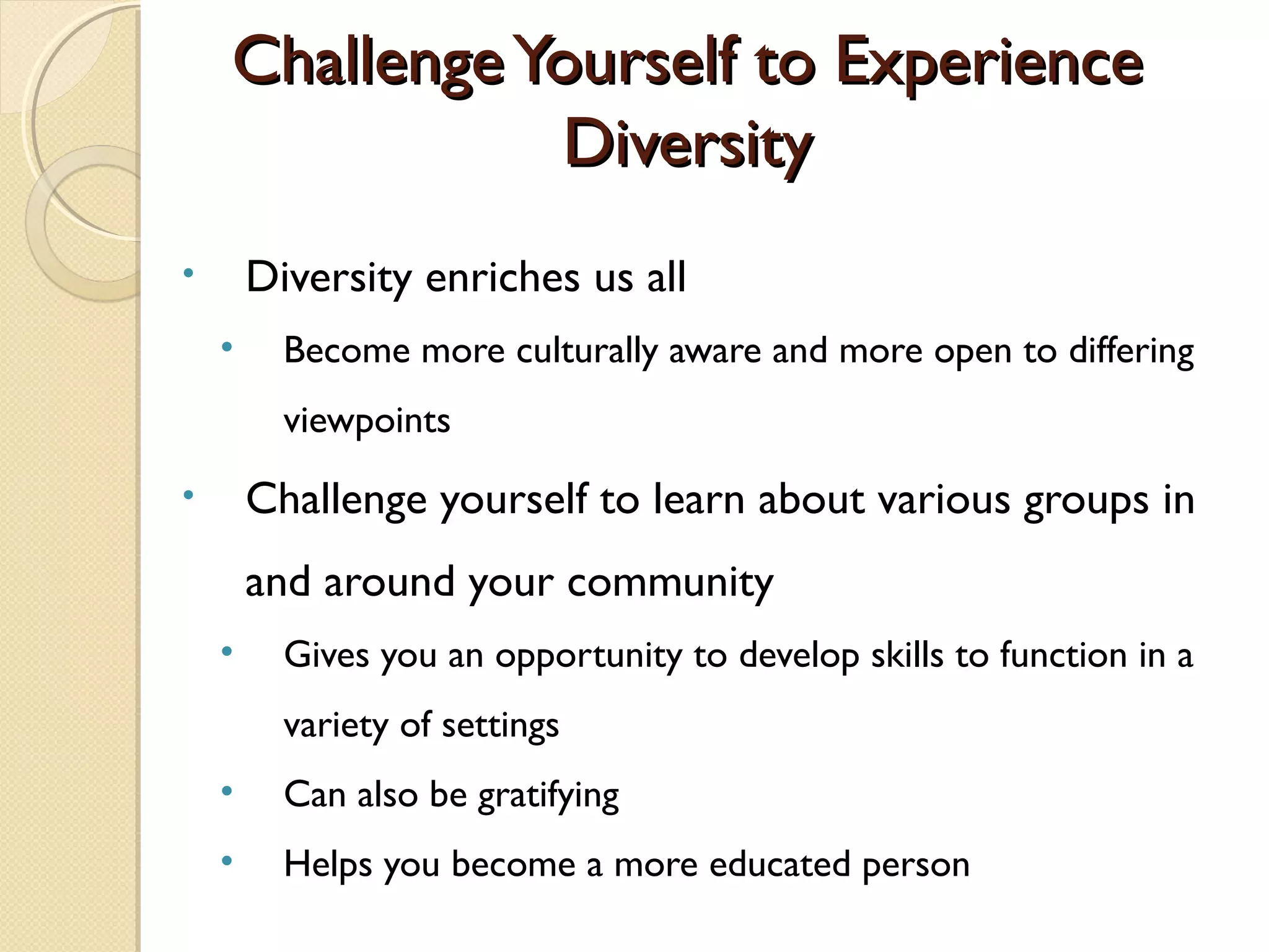 UNIT 15 - Appreciating Diveristy | PPT