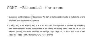 15 April 2024 CONT –Binomial theorem.pptx