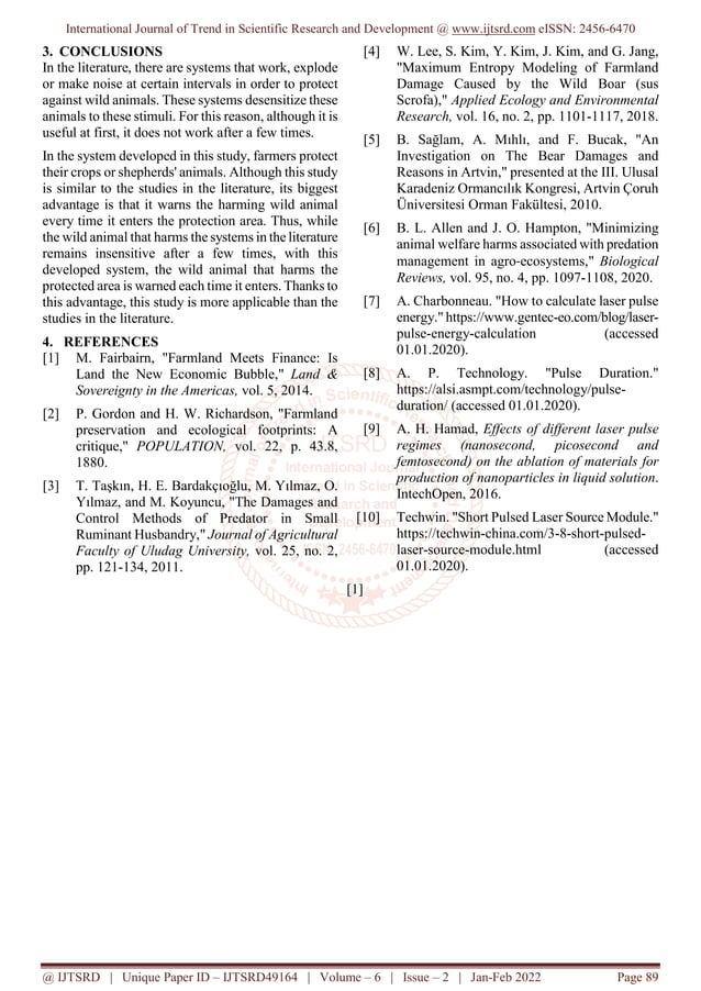 Arduino Controlled Wild Animal Repellent System for Use in Farming ...
