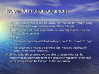 1.5 Argument Forms Proving Invalidity | PPT