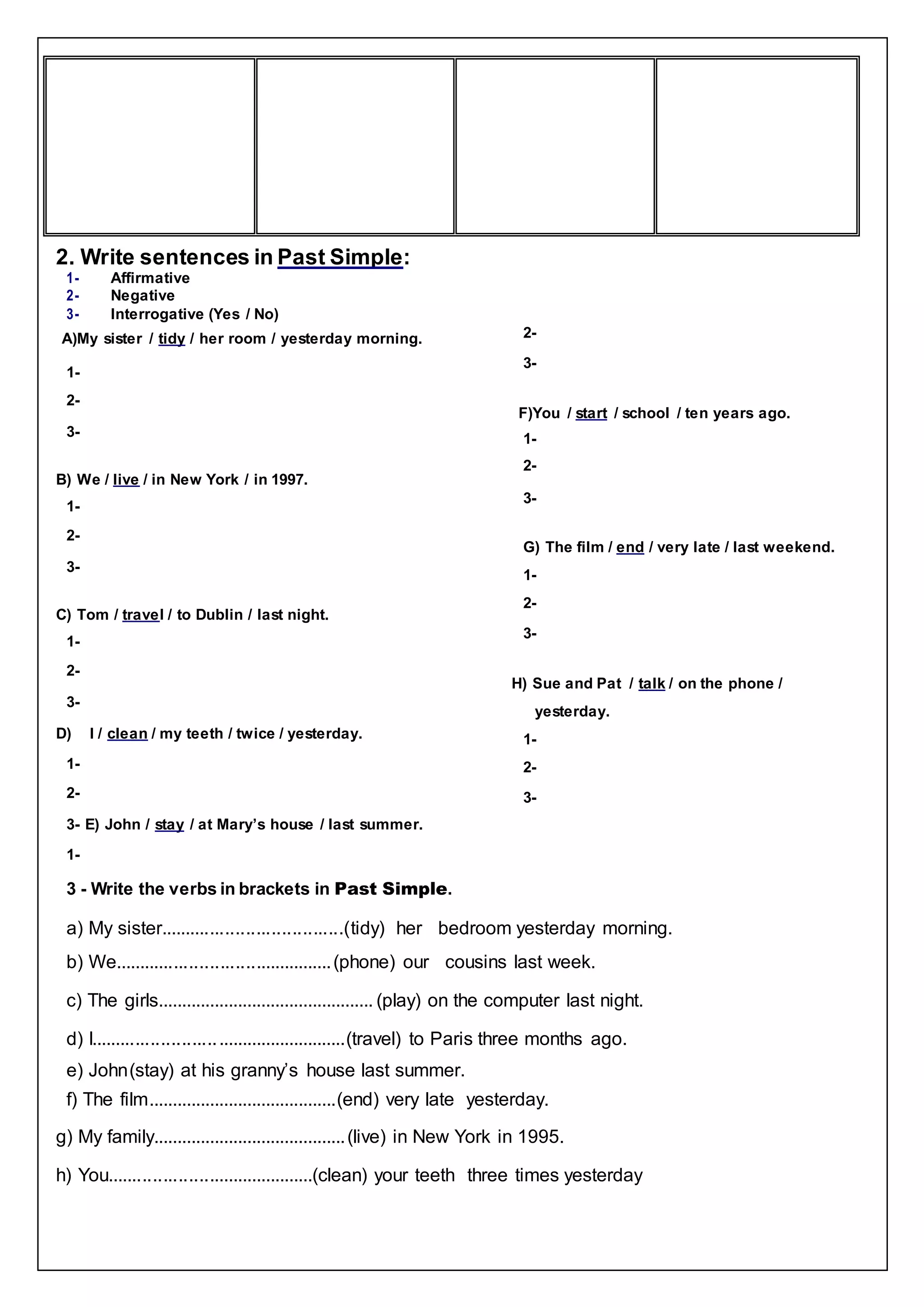 15º atividade simple past | DOC