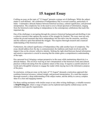 15 August Essay | PDF