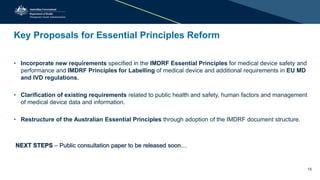 Regulatory updates from the TGA Medical Devices Branch - Part 2 | PPT