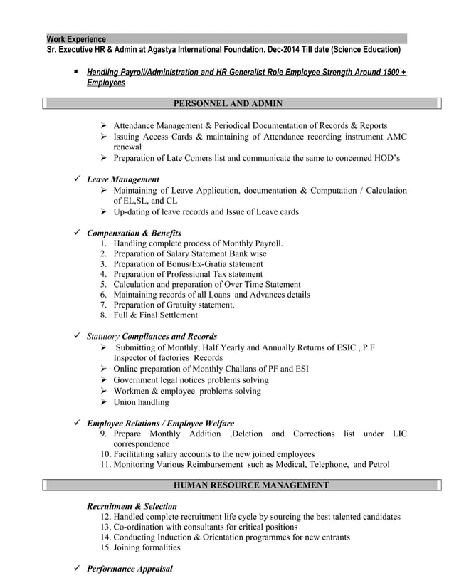 Resume Of Umesh | PDF