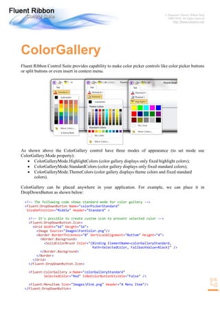 Fluent Ribbon Control Suite Walkthrough | PDF