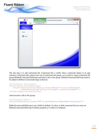 Fluent Ribbon Control Suite Walkthrough | PDF