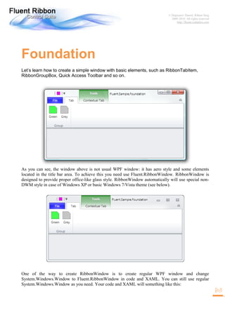 Fluent Ribbon Control Suite Walkthrough | PDF