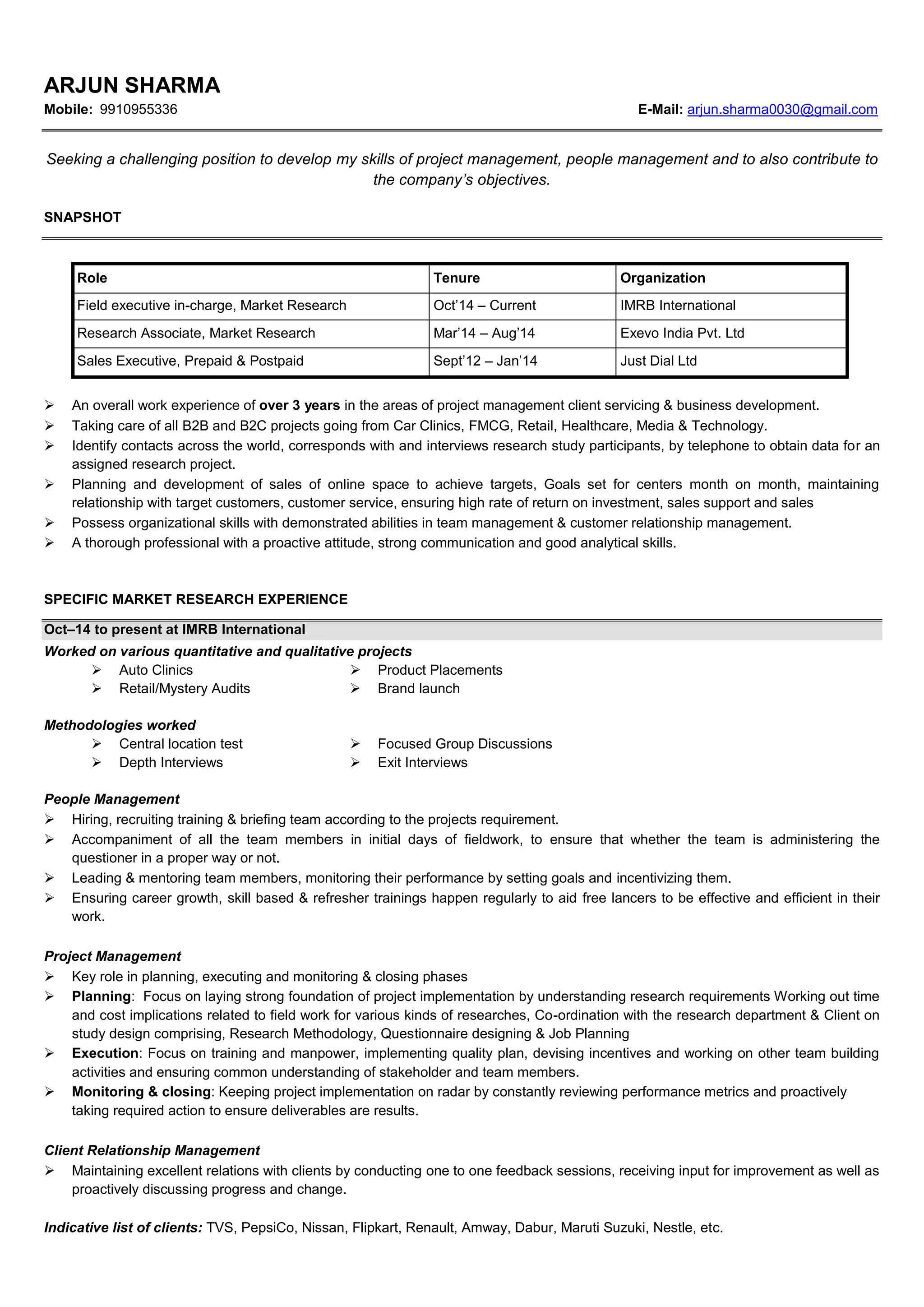 Arjun-CV | PDF | Email | Internet