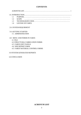 FABEX DOCUMENTATION | DOC